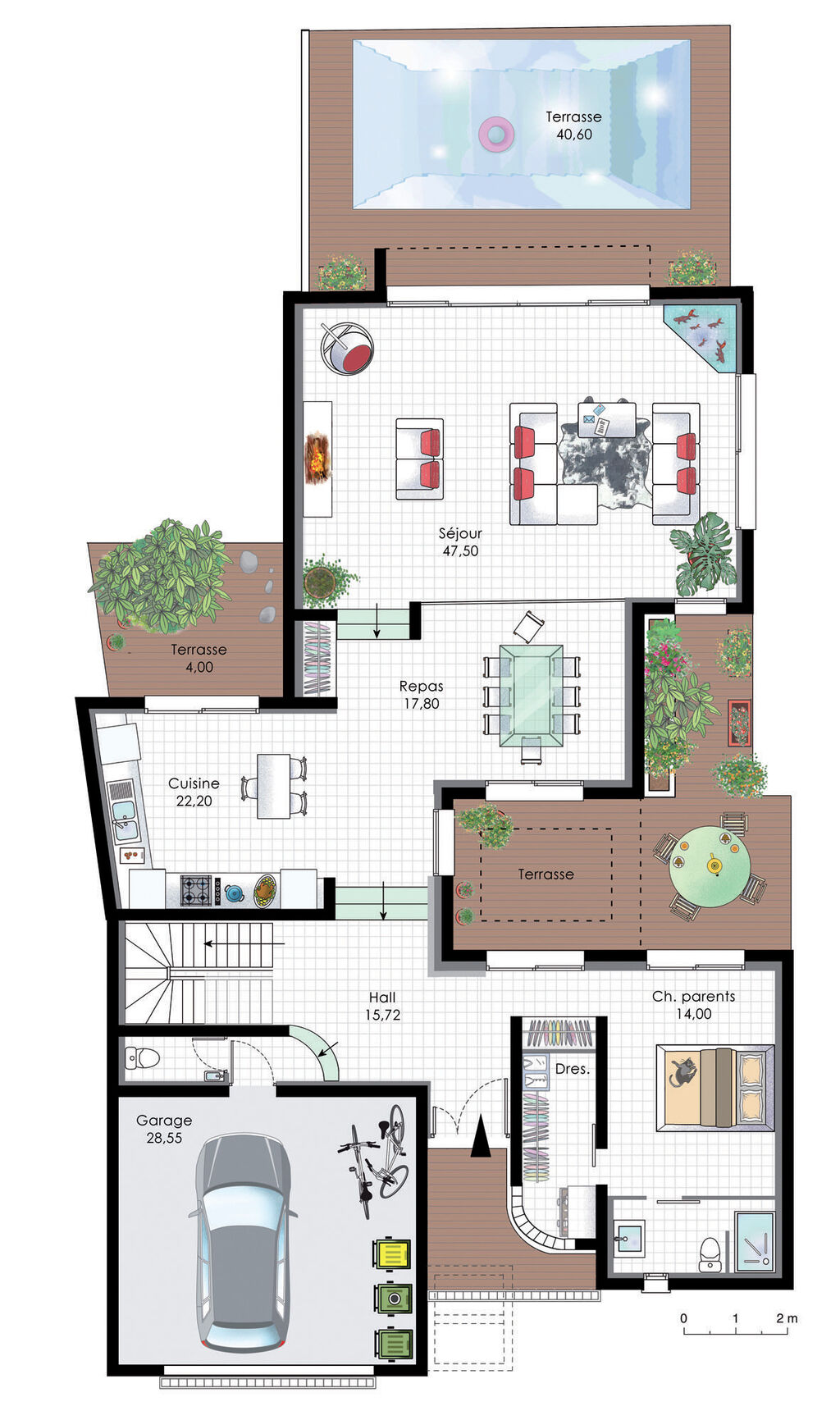 Plan de maison : Maison contemporaine 11 | Faire construire sa maison
