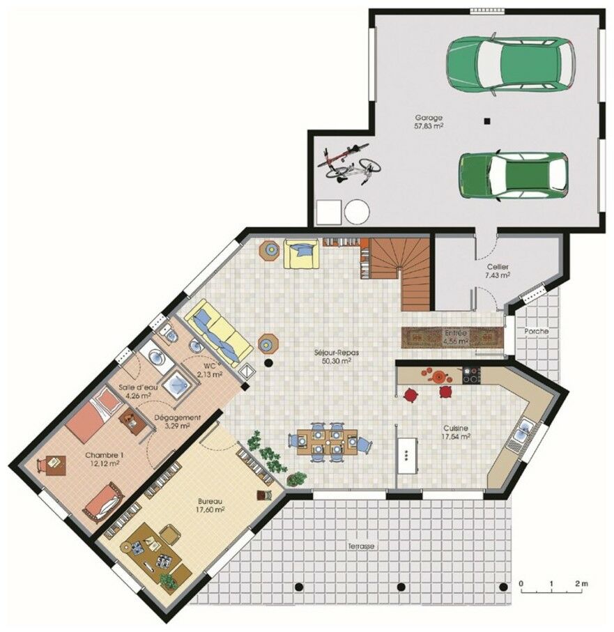 Plan de maison : Villa spacieuse traditionnelle | Faire construire sa ...