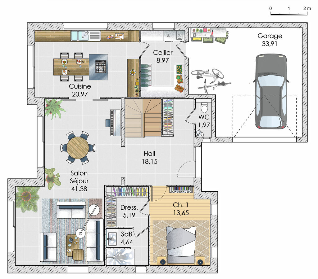 Plan de maison : Une maison aux beaux volumes | Faire construire sa maison
