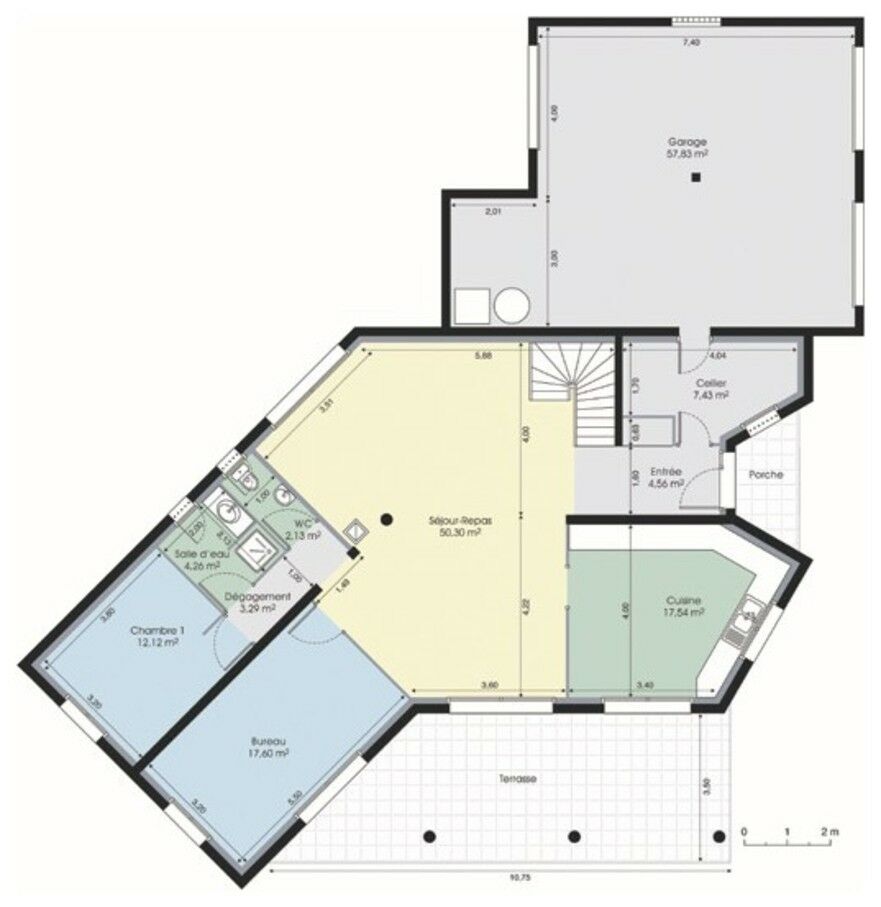 Plan de maison : Villa spacieuse traditionnelle | Faire construire sa ...